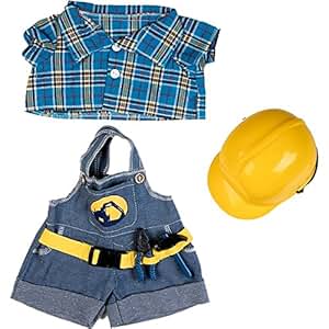 Construction Worker 16" Teddy Bear Outfit: Amazon.co.uk: Toys & Games