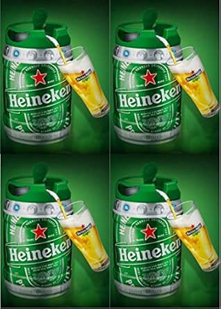 4 x 5 LITER HEINEKEN BIERFASS MIT ZAPFHAHN Draught Keg 5%: Amazon.de ...