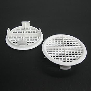 4 x 70mm White Plastic Round Soffit Air Vents / Upvc Push Fit Eaves ...