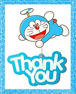 Doraemon Theme Thank You Tags (10 Pieces) for Doraemon Theme Party/ Boy ...