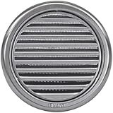 Galvanised Metal Circular Weather Louvre Air Vent Grille with Insect ...