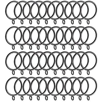 QPC Direct 45mm Diameter Large Heavy Duty Metal Curtain Rings, 10 PACK ...