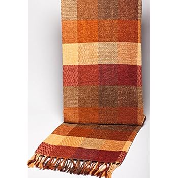 Orange Check Throw | 100% Pure New Wool: Amazon.co.uk: Kitchen & Home