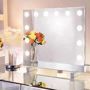 Hollywood Vanity Mirror with Lights, Light Up Mirror for Wall Mounted ...