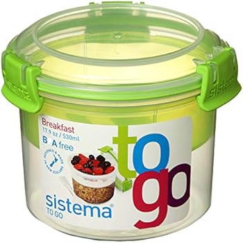 Sistema To Go Compact Breakfast Storage Container, 530 ml: Amazon.co.uk ...