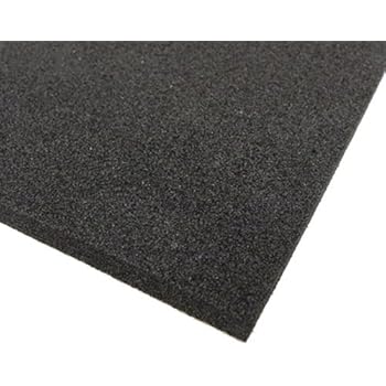 BLACK NEOPRENE PLAIN SPONGE/FOAM RUBBER SHEET 300MM X 300MM X 10MM ...