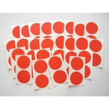 50mm Serrated Edge , Gloss Dark Red , Certificate Wafer Company Seal ...