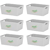 Studio Basket 4.02 Rectangular Cool Grey Plastic Storage Baskets ...