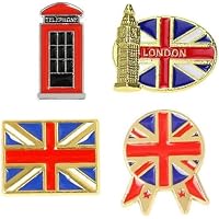 United Kingdom Flag Brooches for Men Women Britain National Flag Enamel ...