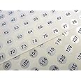 Silver 13mm Round Consecutive, Sequential Number Sequence Labels, Numbering Stickers, from 1-160 ...