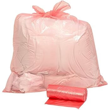 Case of 200 Red Laundry Bags with Soluble Dissolving Strip: Amazon.co ...