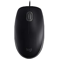 Logitech B110 Wired USB Mouse, Silent Buttons, Comfortable Full-Size ...