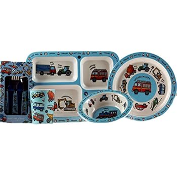 Sophie Allport Kids Melamine Dinner Set - 'On The Farm': Amazon.co.uk ...