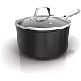 Ninja ZEROSTICK Essentials Cookware 20cm Saucepan with Glass Lid, Non ...