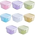 woojfcang 8 Pcs Mini Food Containers with Lid Sauce Pots Stackable ...
