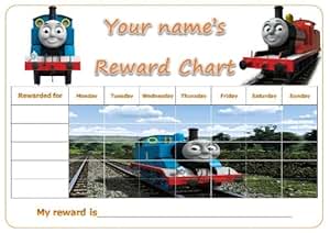 PERSONALISED THOMAS THE TANK ENGINE REWARD / POTTY TRAINING CHART ...