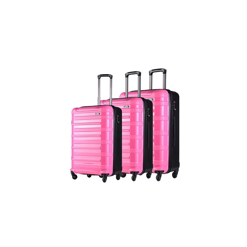 HOT CASE Reisekoffer Trolley Set 3tlg aus Carbon mit Zahlenschloss und ...