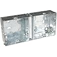 Loops 35mm Dual/Double Metal Flush Mounted Back Box - 2 Gang Brick Wall Hole Pattress : Amazon ...