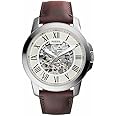 Fossil Watch for Men Grant, Mechanical Automatic Movement, 45 mm Silver ...