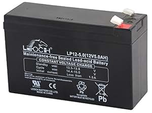 LEOCH LP12-5.0 12V 5Ah LP Series AGM Lead Acid Battery: Amazon.co.uk ...