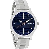 Fastrack Men Space Rover Quartz Analog Blue Dial Stainless Steel Strap ...