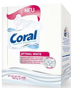 Coral Optimal White, Waschpulver für 18WL, 4er Pack (4 x 18WL ): Amazon ...