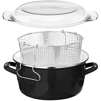 KitchenCraft Large Stainless Steel Induction-Safe Chip Pan with Fryer ...