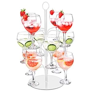 bar@drinkstuff Cocktail Tree White - Cocktail Glass Display for 12 ...