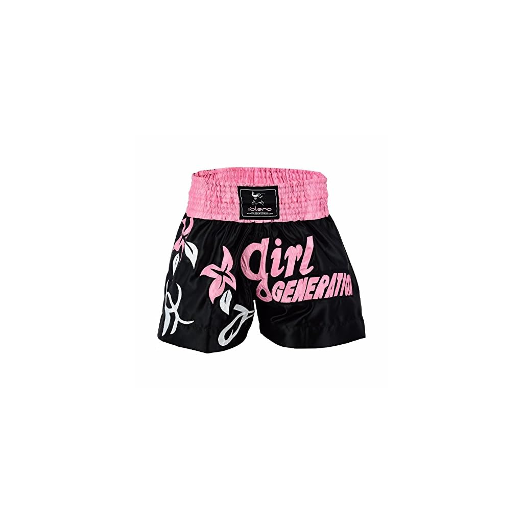 Islero Ladies Pink Muay Thai Shorts Fight MMA Kick Boxing Shorts ...