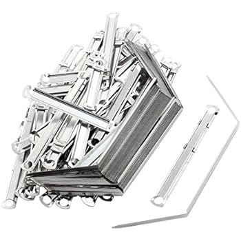 50 Sets Metal Office Fasteners Clips for Paper File: Amazon.co.uk ...