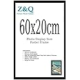 Z&Q Black 60x20 cm Poster Frame Polished Plexiglas for Wall 20x60 cm ...