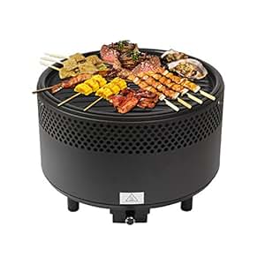 Kbabe Portable BBQ Grill with Fan Removable Plates Easy Clean Smokeless ...