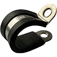 Rubber Lined P Clips Hose Pipe Clamp Stainless Steel Pack of 5 (40mm ...
