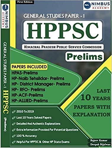 Buy HPPSC GENERAL STUDIES PAPER 1 PRELIMS (Last 10 Years Papers with ...