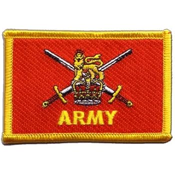 Great Britain British Army Flag embroidered Iron-On Patch: Amazon.co.uk ...