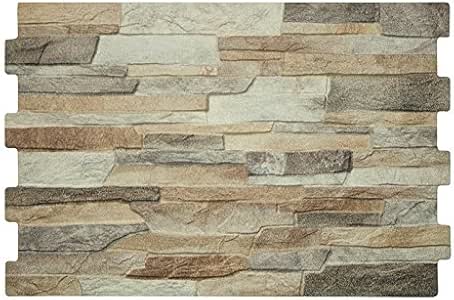 Textured Alps Stone Effect Wall Tiles 34 x 50cm: Amazon.co.uk: DIY & Tools