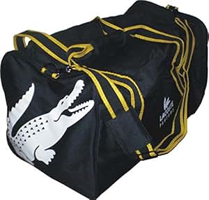 LACOSTE CHALLENGE BLACK SPORTS BAG / HOLDALL WITH CROC DESIGN: Amazon ...
