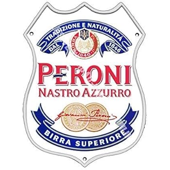 Peroni Label. Nastro Azzurro. Lager. Beer Advertising Bar Old Pub Drink ...