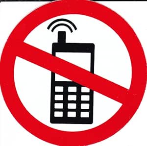 Interdit - Non acceptés - téléphone cellulaire - Autocollant 10 cm ...