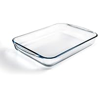 Pyrex Optimum Glass Rectangular Roaster High Resistance Easy Grip 35x23 ...