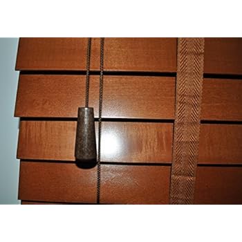 Store Vénitien Bois couleur brun foncé des lames d'une largeur de 50 mm ...