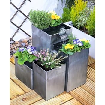 Sutherland Falls - Rectangular Planter Waterfall Cascade With LED ...