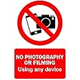 No photography or filming using any device prohibition sign - Self ...