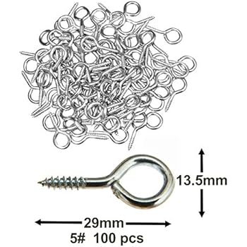 100 x 8mm Bronze Small Tiny Mini Eye Pins Eyepins Hooks Eyelets Screw ...