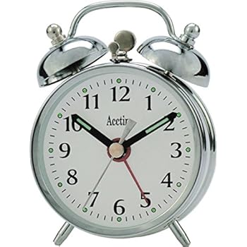 Acctim Mini-Bell Alarm Clock - Silver: Amazon.co.uk: Kitchen & Home