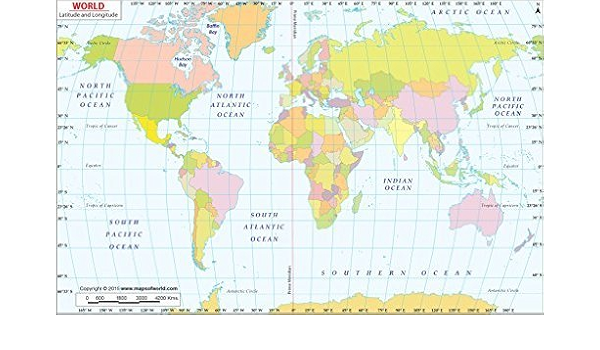 Map Of The World With Longitude And Latitude