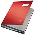 Leitz Expandable Signature Book with 20 Card Dividers, A4, Red ...
