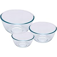 Pyrex Bowl Set, 0.5L/1.0L /2.0L, 3 Piece : Amazon.co.uk: Home & Kitchen