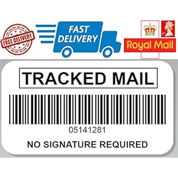 52 x Fake Tracking Labels Barcode Fake Tracked Parcel Fake Tracked Mail ...