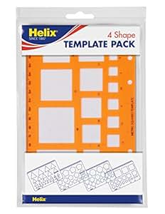 Helix Shape Stencil Templates (4 Pack): Amazon.co.uk: Office Products
